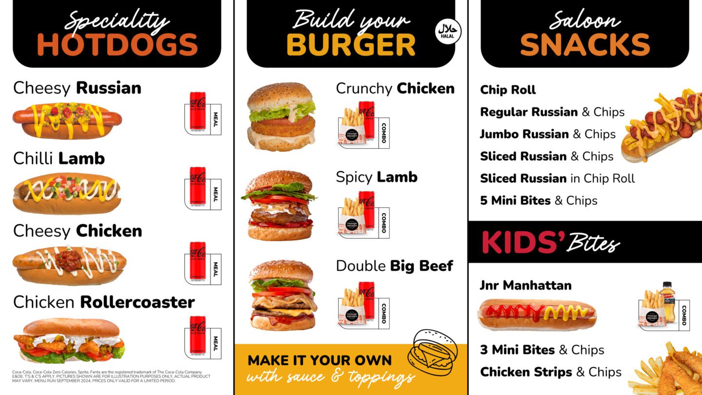 Our Menu - Sausage Saloon South Africa