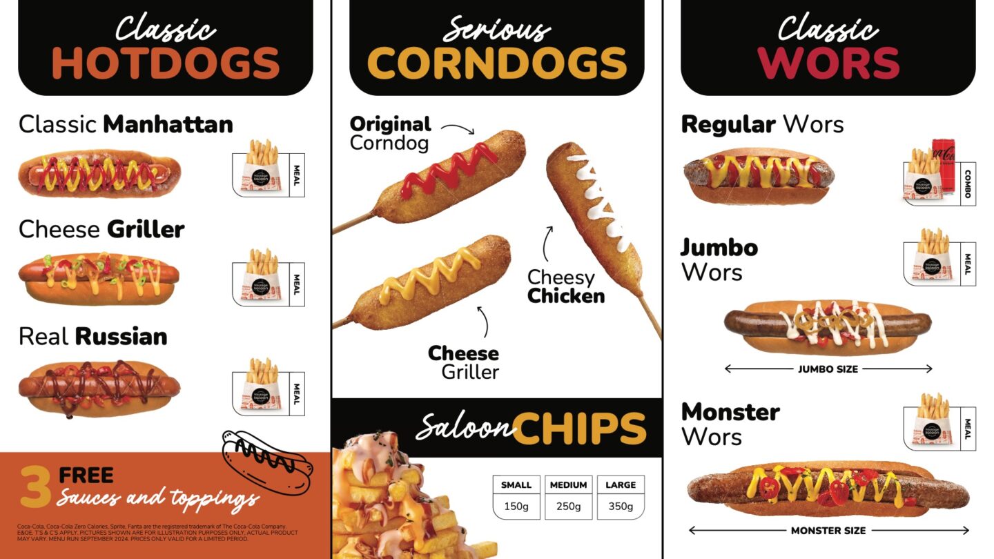 Our Menu - Sausage Saloon South Africa